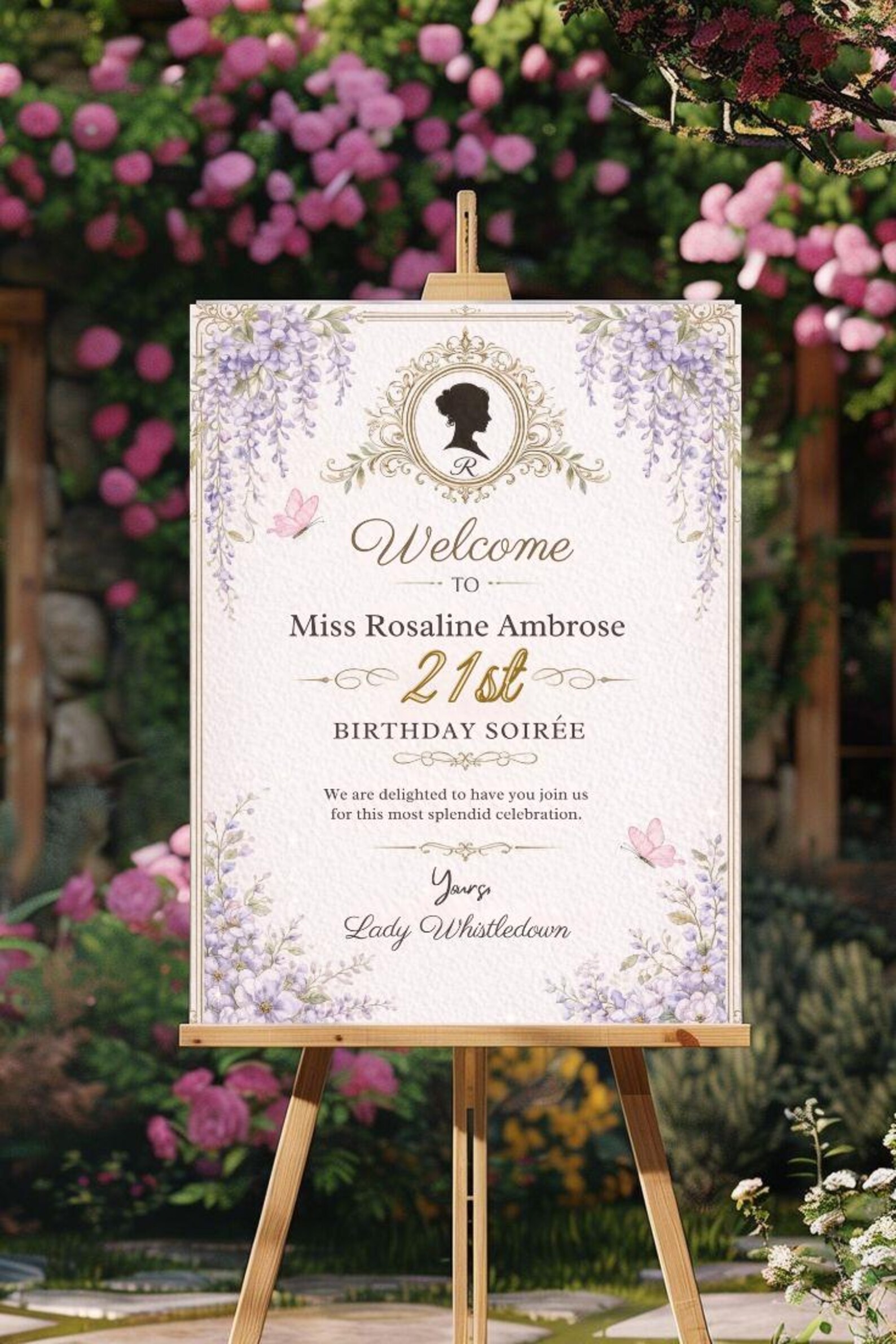 Bridgeton Welcome Sign Template | Regency Birthday Soirée Poster ...