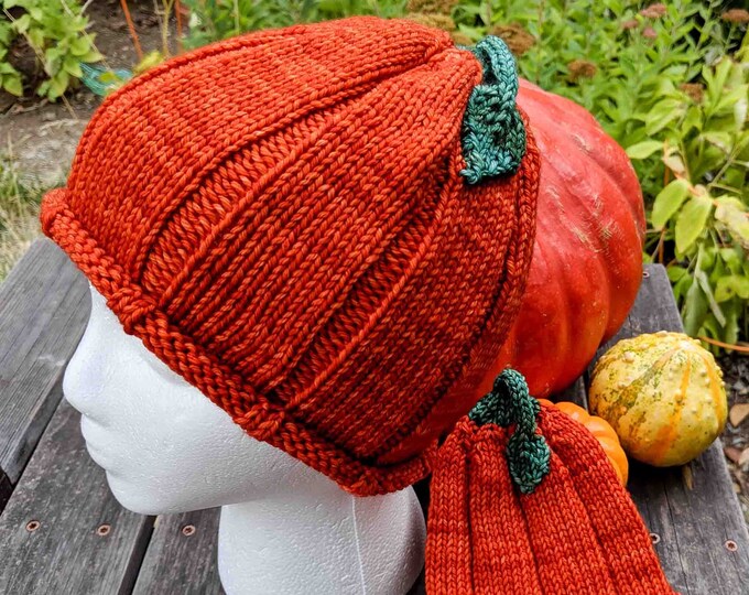 Hand-knitted Merino Wool Pumpkin Hat: Baby to Adult Sizes - Etsy