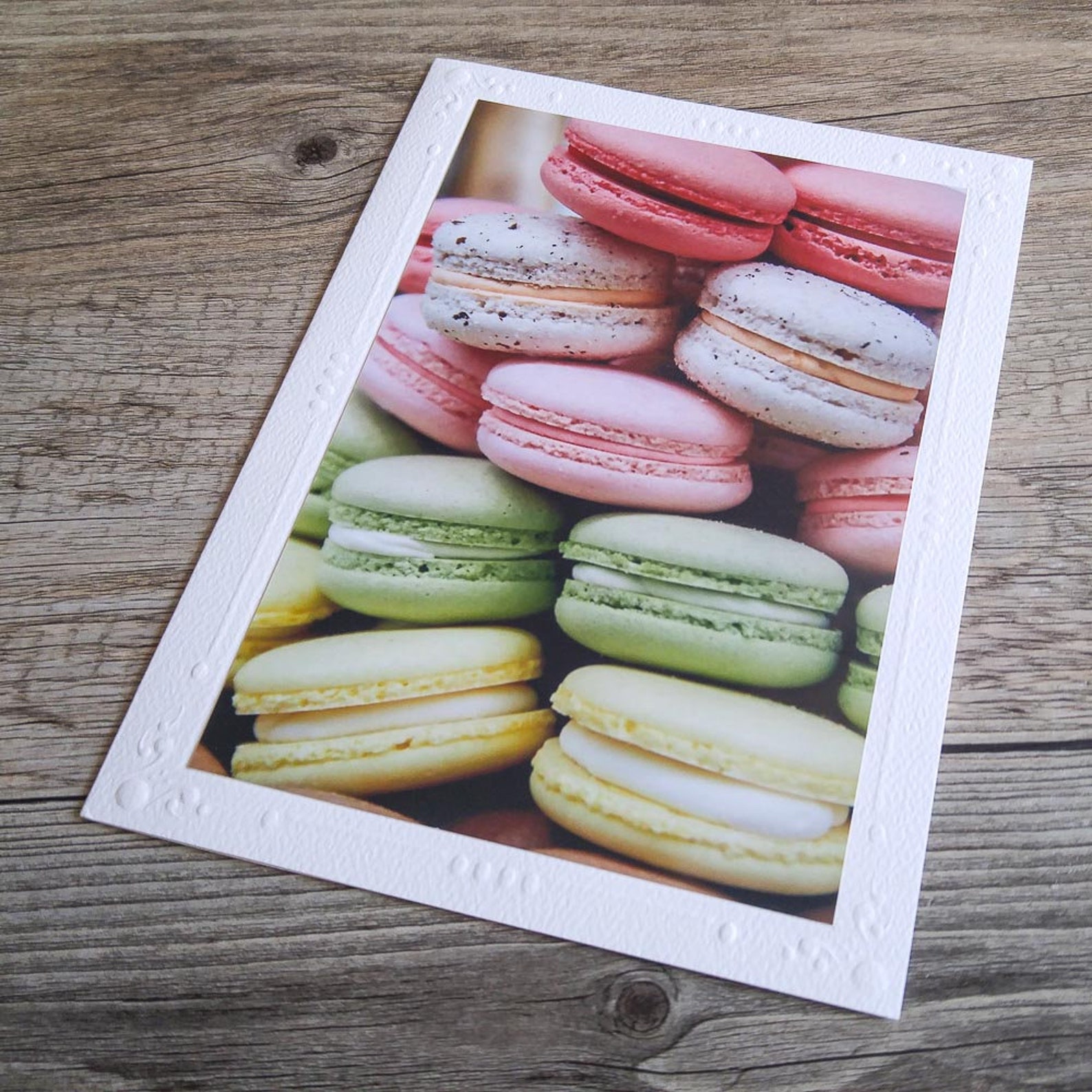 French Macaroons Photo Greeting Card, Paris Patisserie Art - Etsy