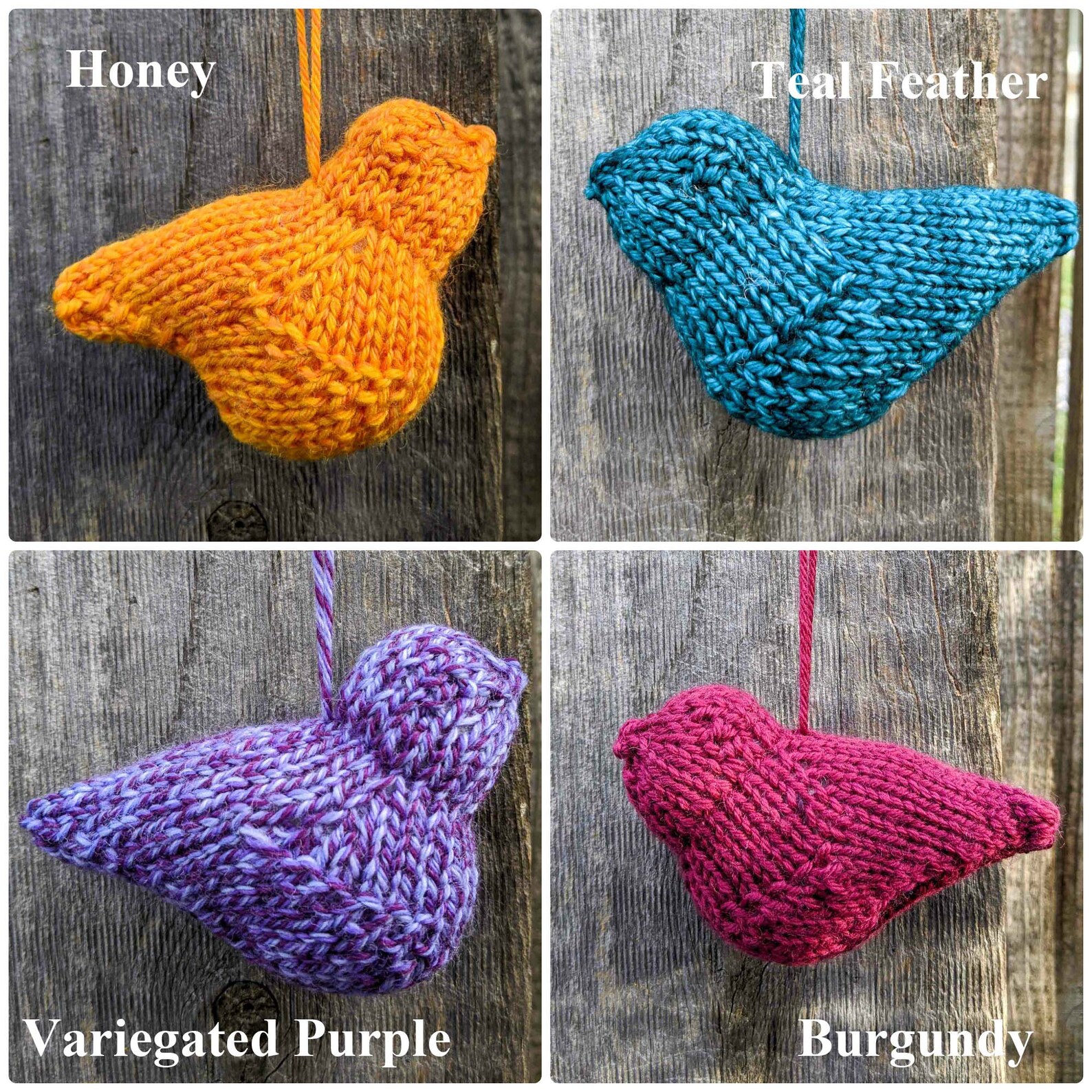 Small Hand Knitted Plush Birds in Various Colors Hand Knit - Etsy