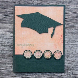 Graduation Card in Green and Yellow for College and High School ...