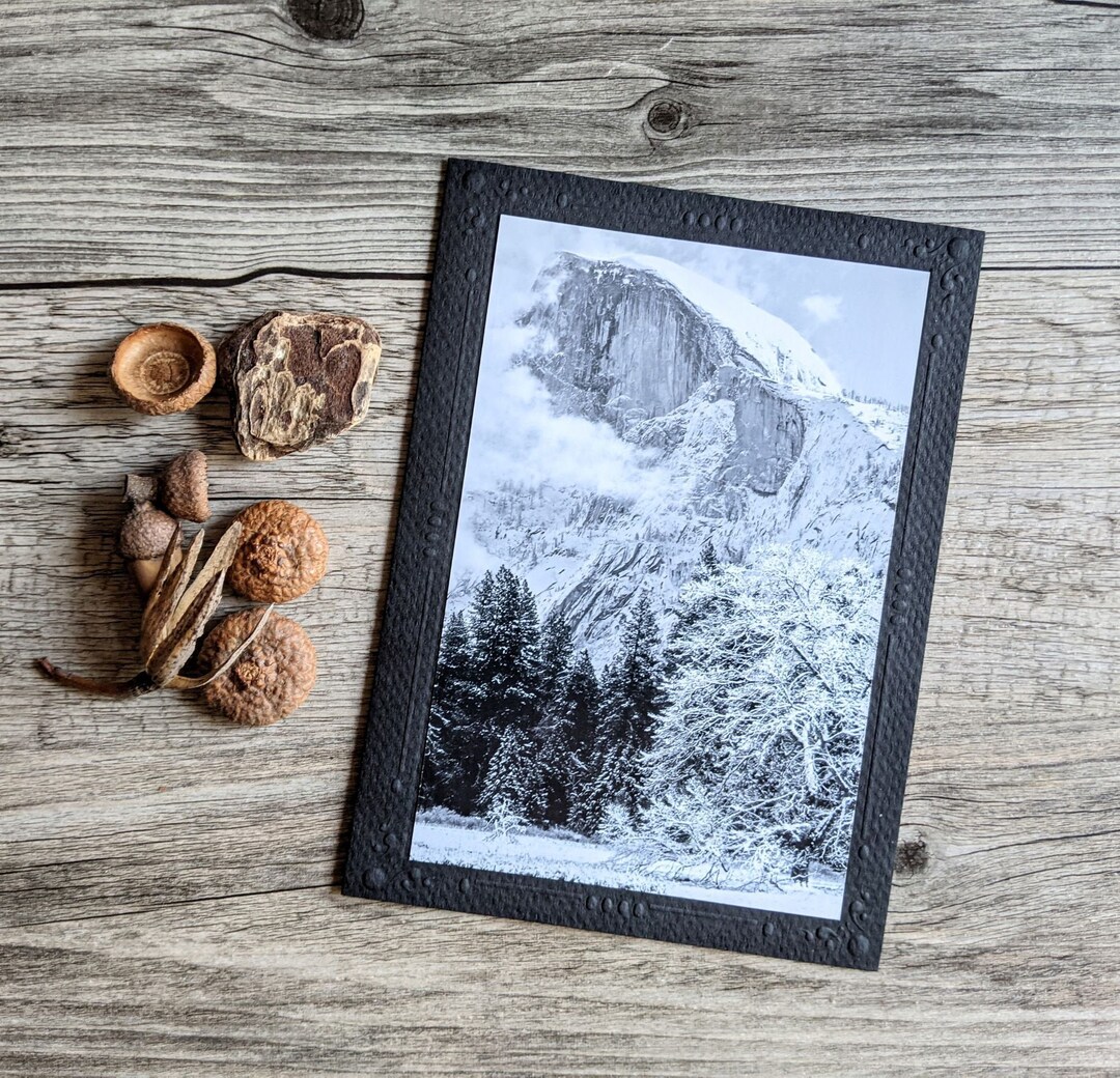 Yosemite Half Dome Photo Greeting Card: California Landmark in Winter ...