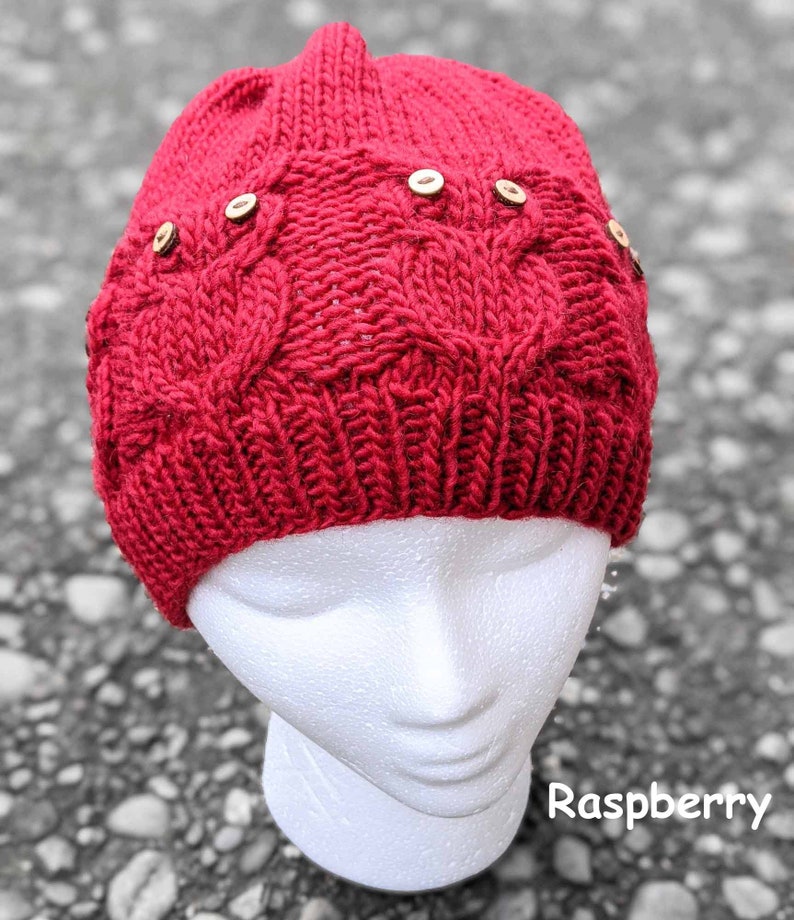 Hand Knitted Owl Hat: Arizona Sheep Wool Mohair Blend Beanie - Etsy UK