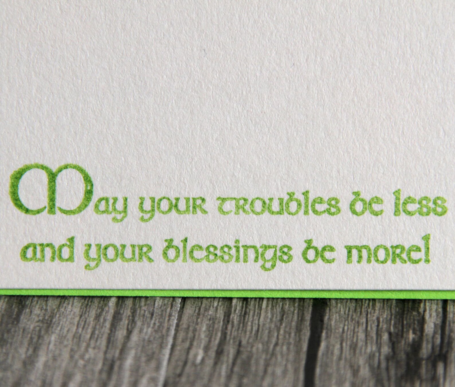 Shamrock Place Cards With Irish Blessing Set of Handmade - Etsy