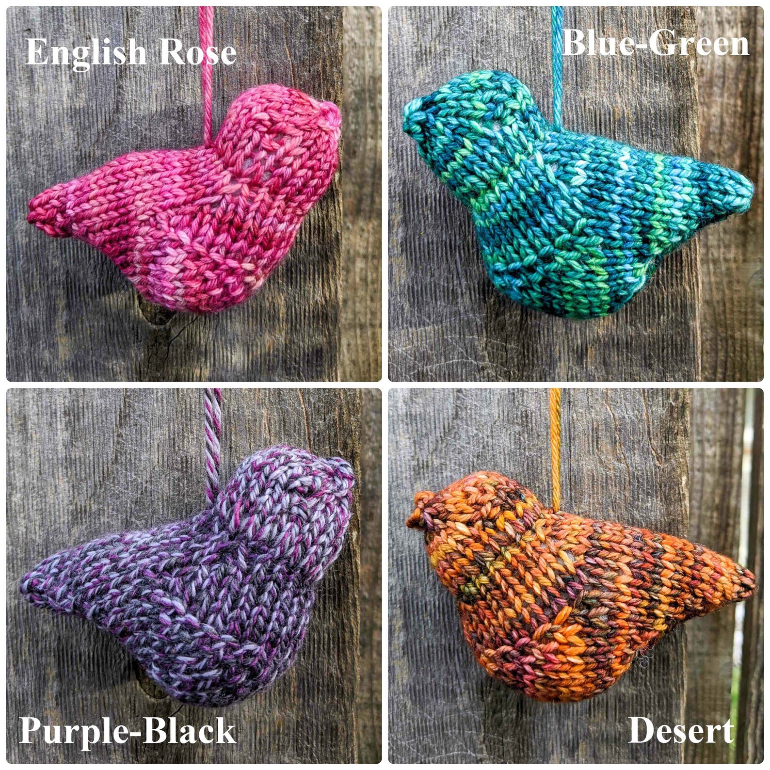 Small Hand Knitted Plush Birds in Various Colors Hand Knit - Etsy