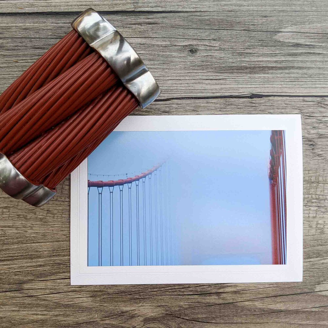 Golden Gate Bridge Photo Greeting Card: San Francisco Fog, California ...