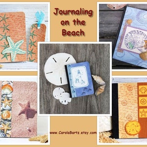 Sanddollar and Sea Shells Mini Journal Beach Journal in Warm Yellow and ...