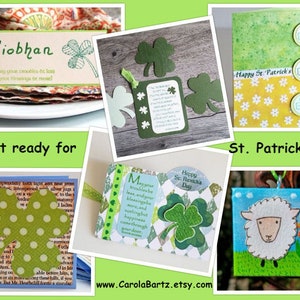 Shamrock Place Cards With Irish Blessing Set of Handmade - Etsy