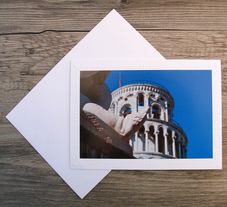 Leaning Tower of Pisa Photo Greeting Card: Italian Landmark - Etsy