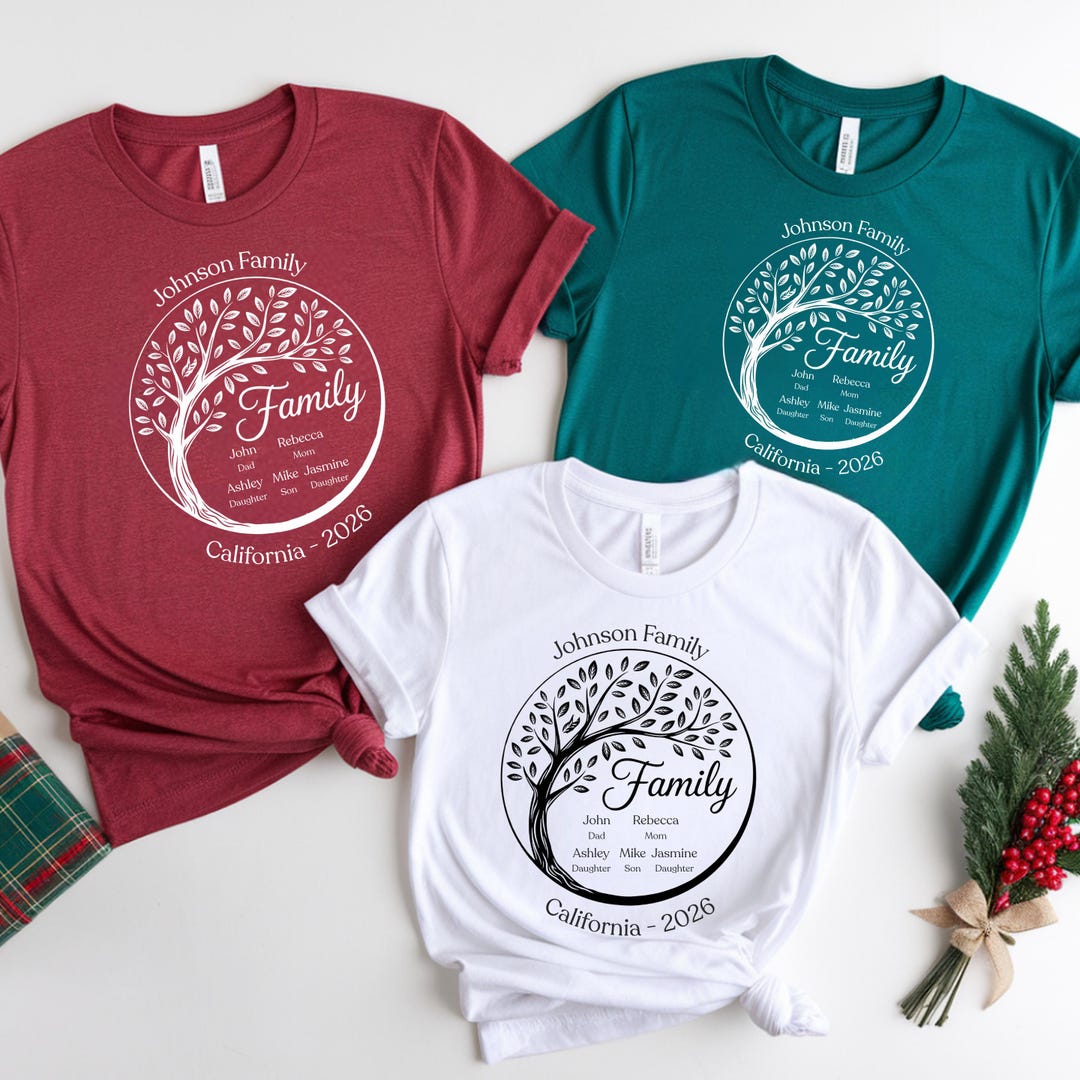 Personalized Family Tree Shirt, One of a Kind Family Tee, Creative Gift ...