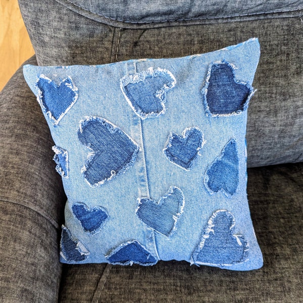 Denim Throw Pillow - Etsy