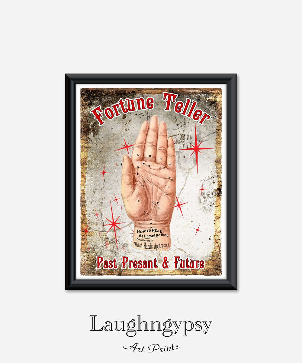 DIGITAL DOWNLOAD Palmistry poster palmistry art print,chiromancy print ...