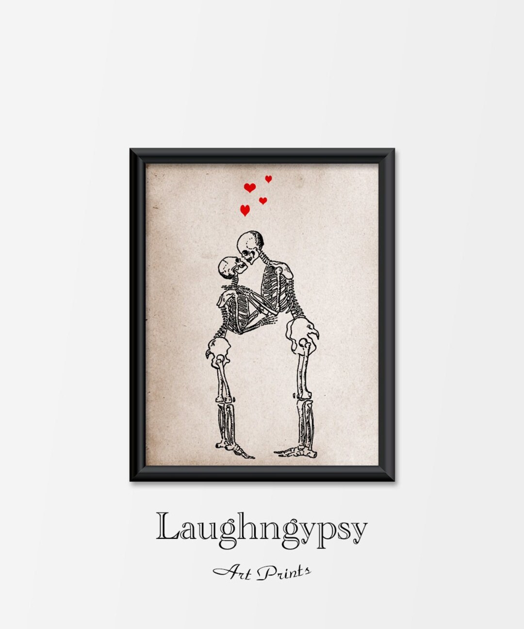Skeleton Love Art Print Till Death Do Us Part Halloween Valentine ...