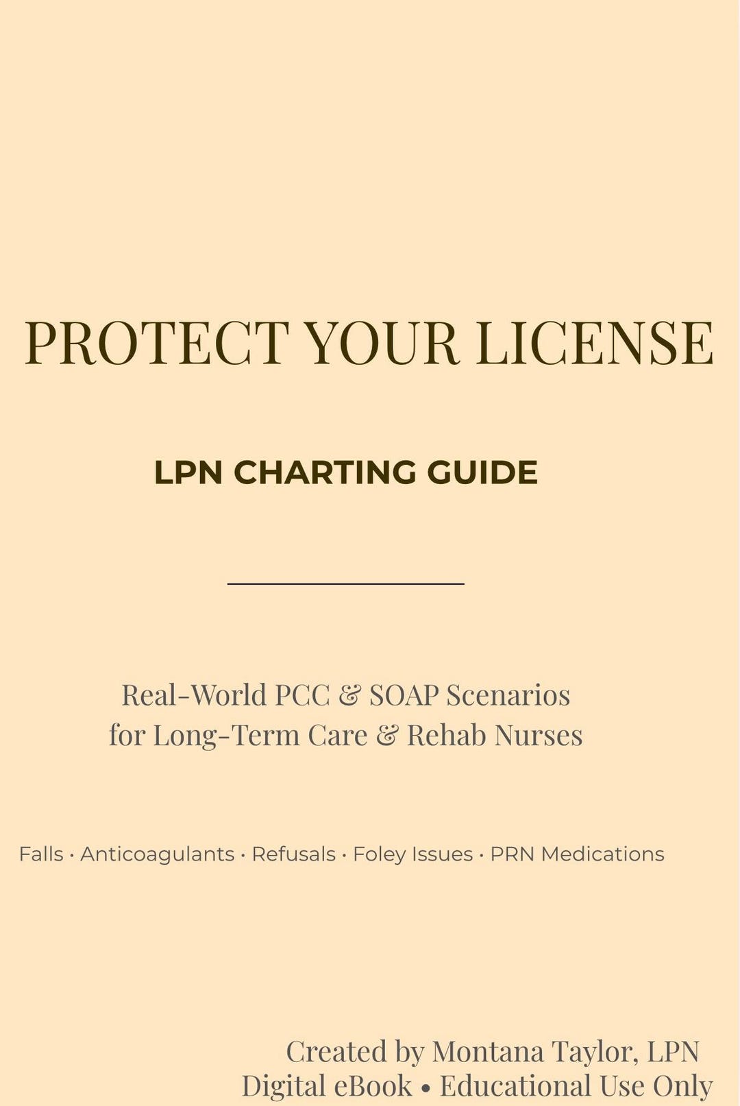 Protect Your License LPN Charting Guide | PDF Download | Real Examples ...