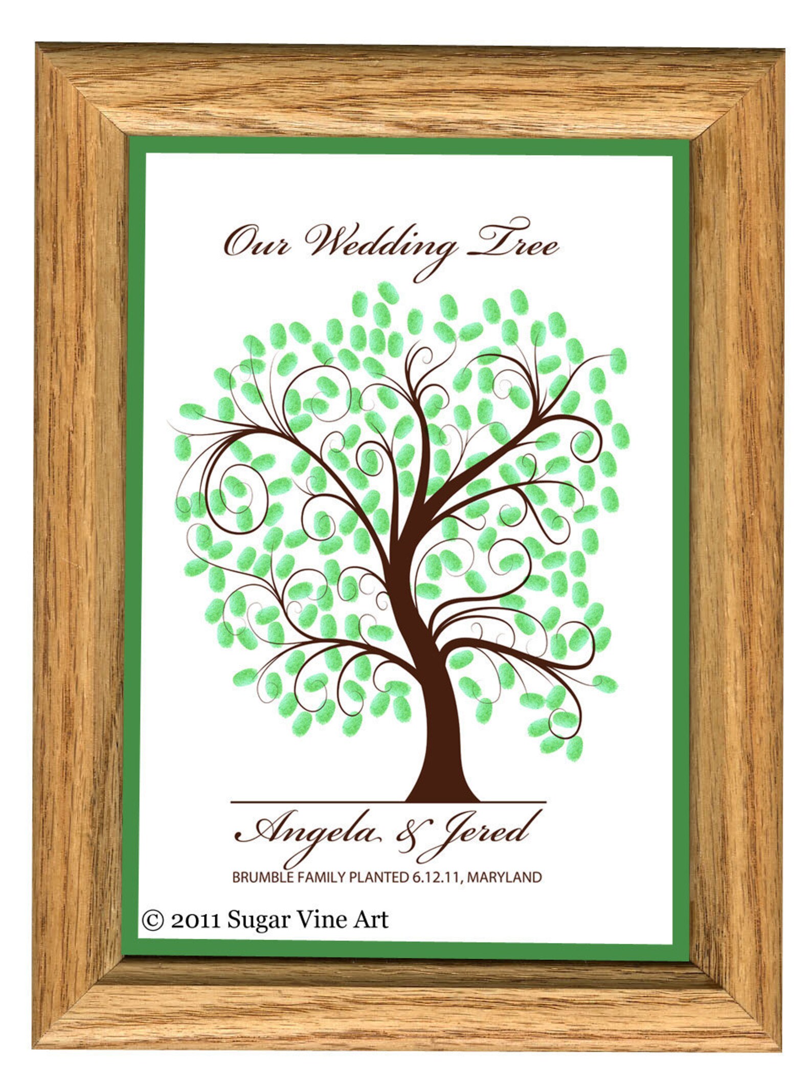 WEDDING TREE GUEST Book Thumbprint Tree Fingerprint Guest - Etsy