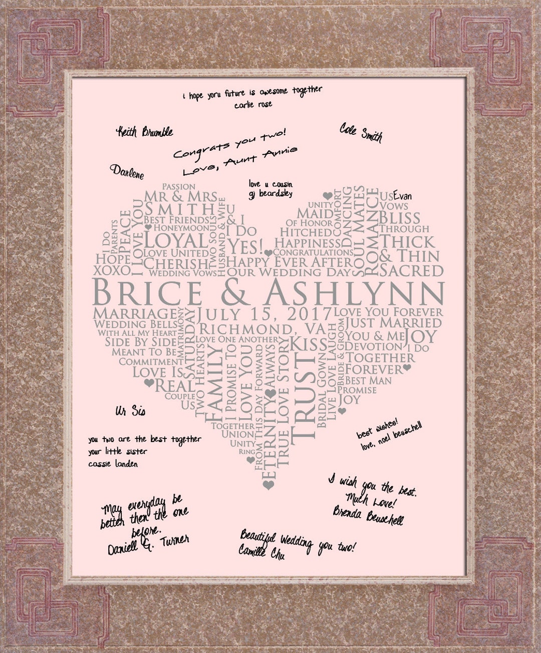 Guest Sign in Print, WEDDING GUESTBOOK SIGNATURE Poster, Wedding Heart ...