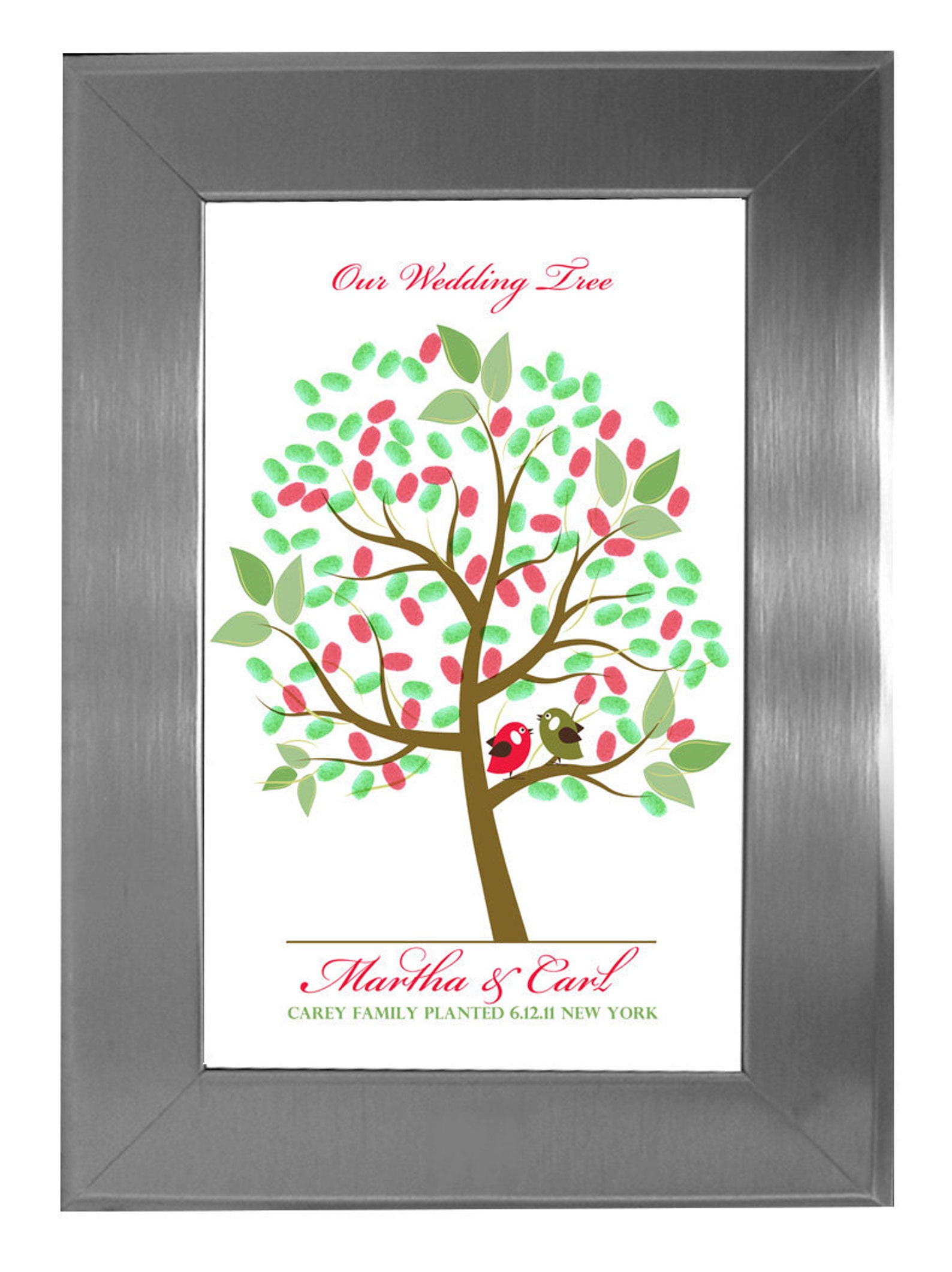 Fingerprint Guest Tree TREE GUEST BOOK Wedding Tree Love - Etsy