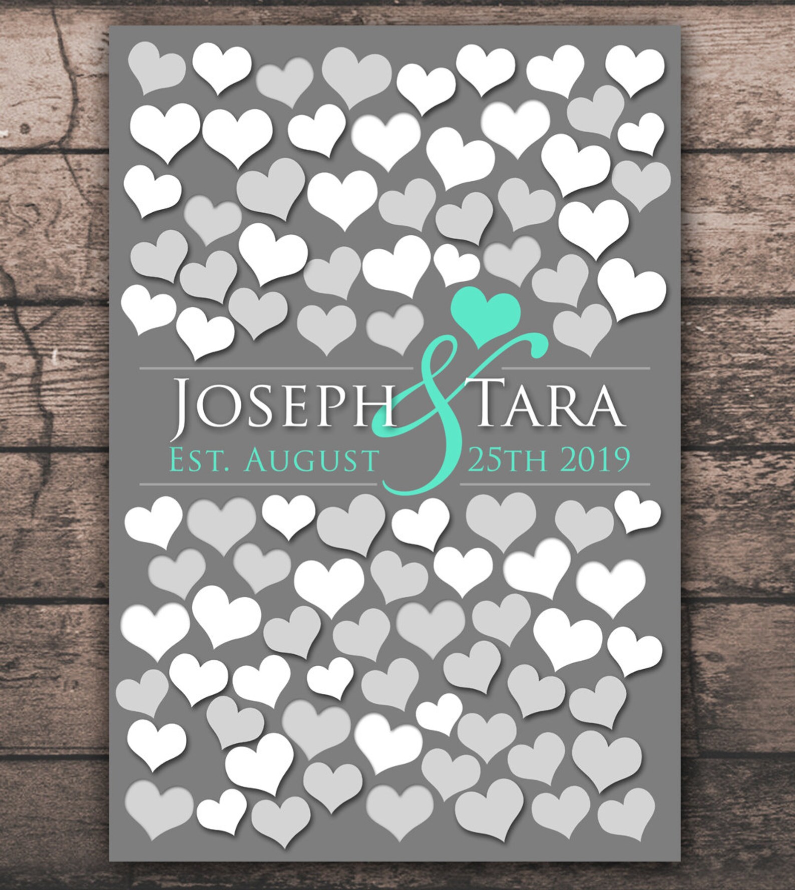 90 Guest Sign in 13x19 Unique Wedding Guest Book Wedding - Etsy