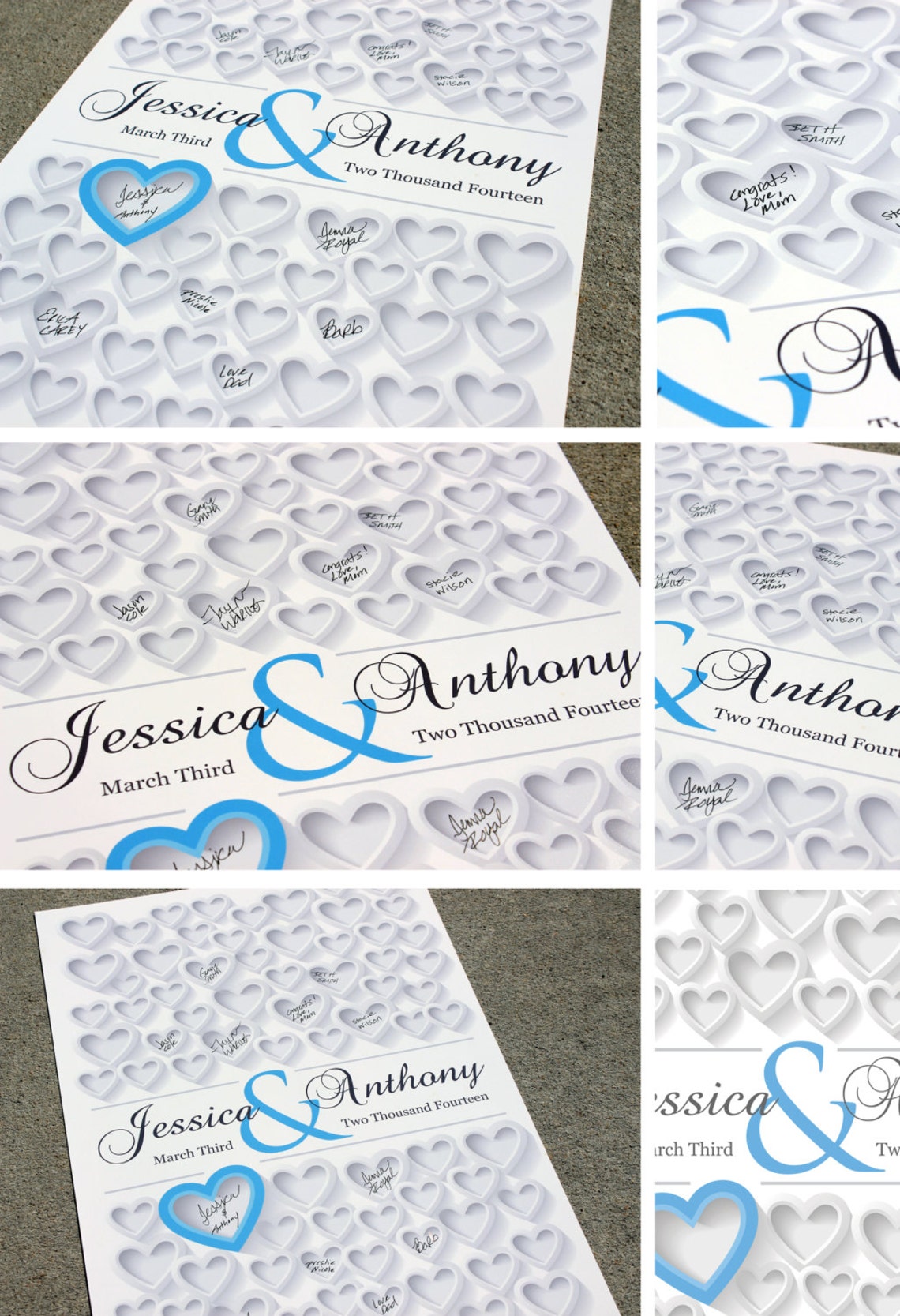 PERSONALIZED WEDDING GIFT Keepsake Autograph Poster 20x30 - Etsy