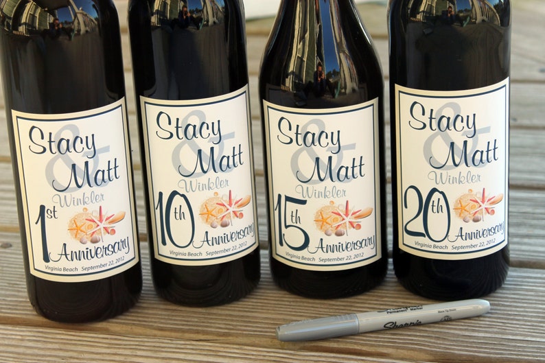 Beach Wine Labels Wedding Guest Book Beach Wine Labels WINE | Etsy