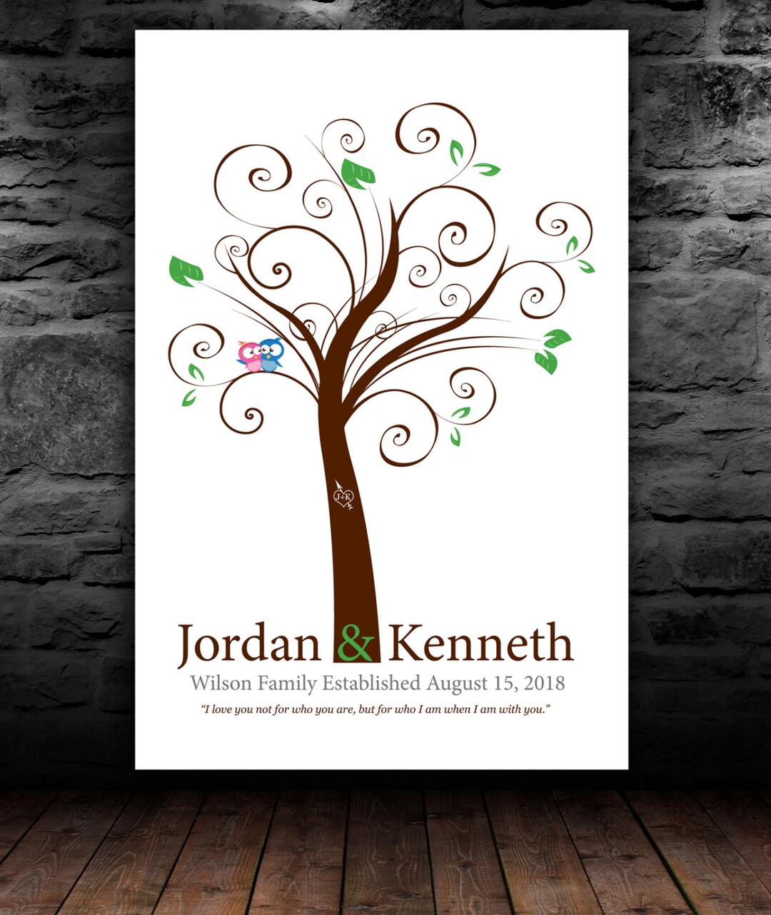 Whimsical FINGERPRINT WEDDING TREE - Swirly Tree - Thumbprint Tree ...