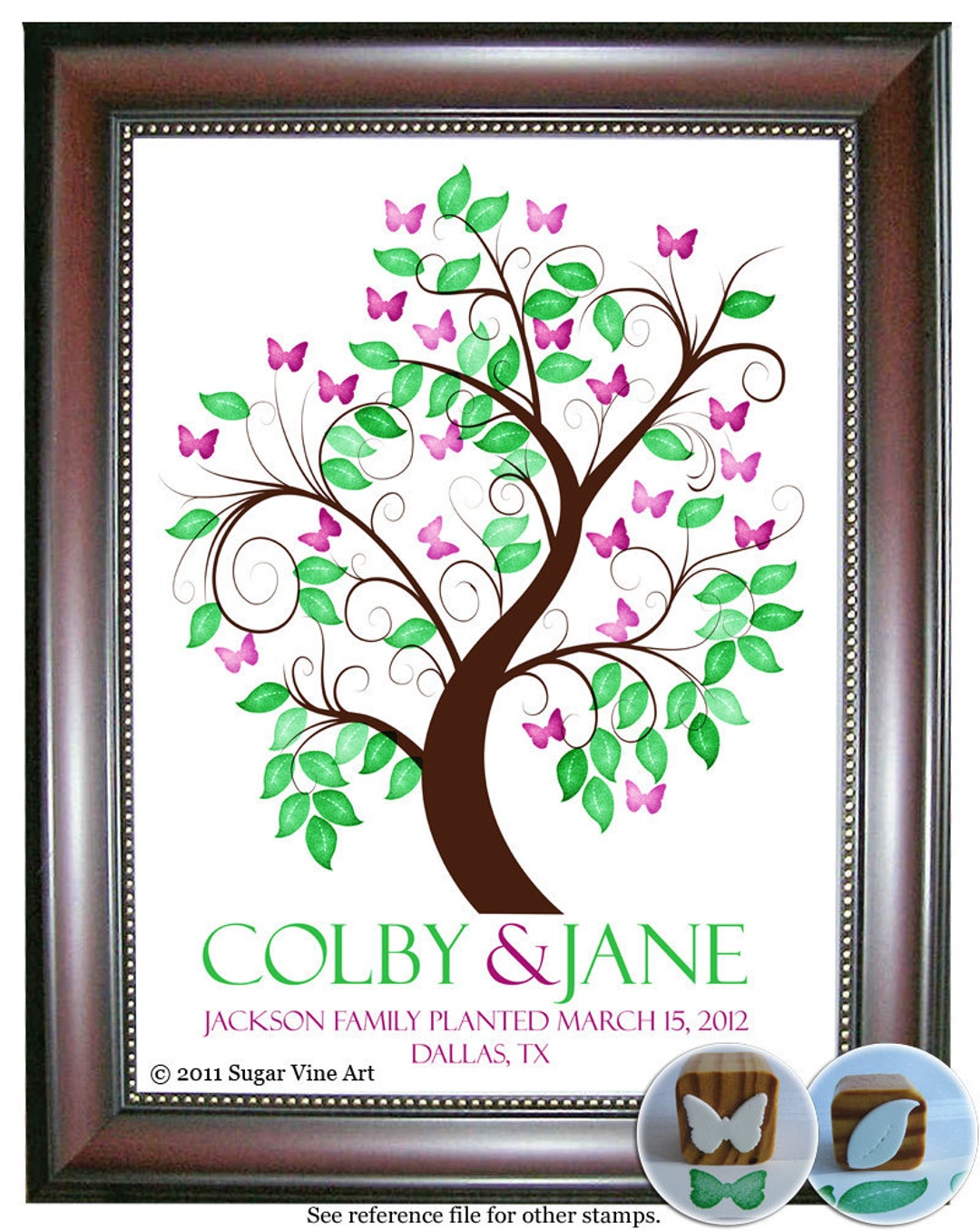 WEDDING TREE Guestbook, Thumbprint Guest Book, Fingerprint Guest Tree ...