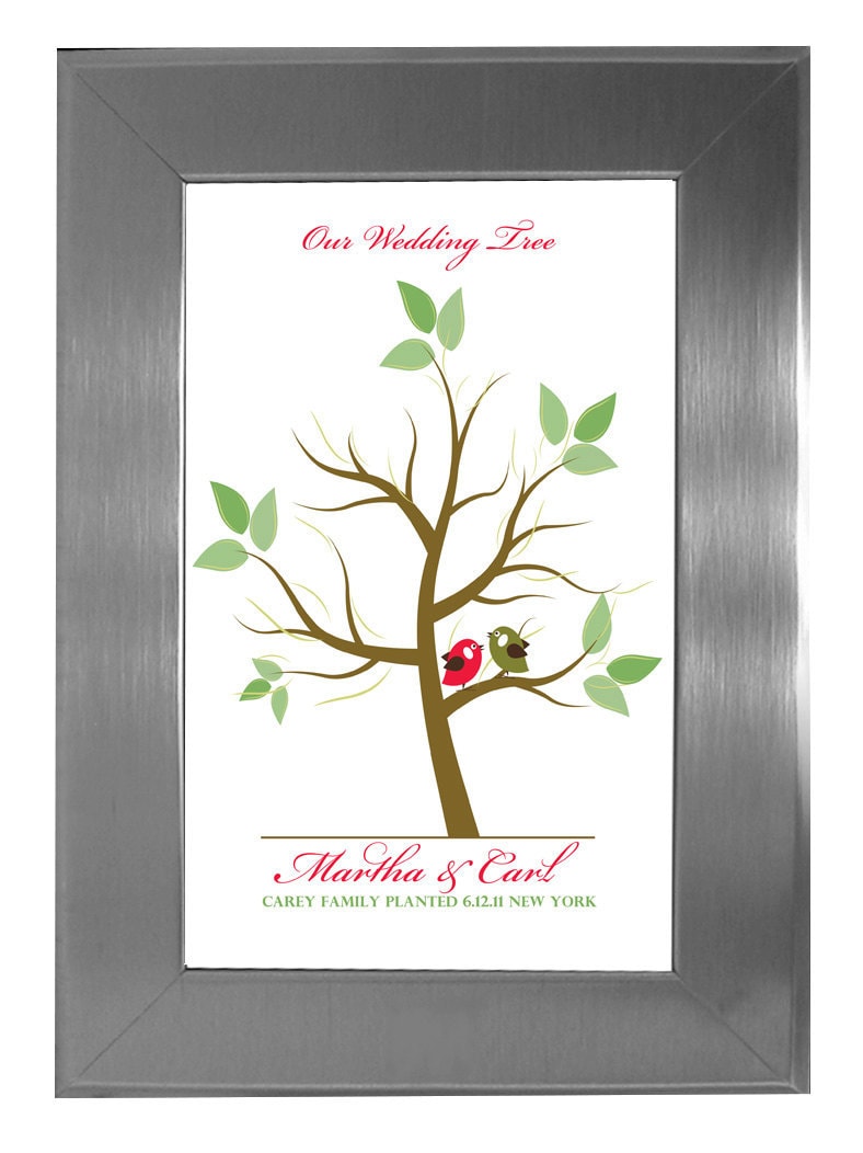 Fingerprint Guest Tree TREE GUEST BOOK Wedding Tree Love - Etsy