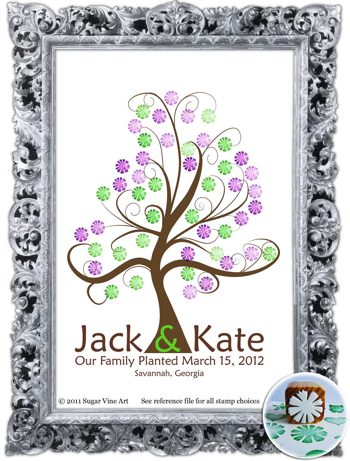 WEDDING THUMBPRINT Guestbook Tree Thumbprint Tree - Etsy