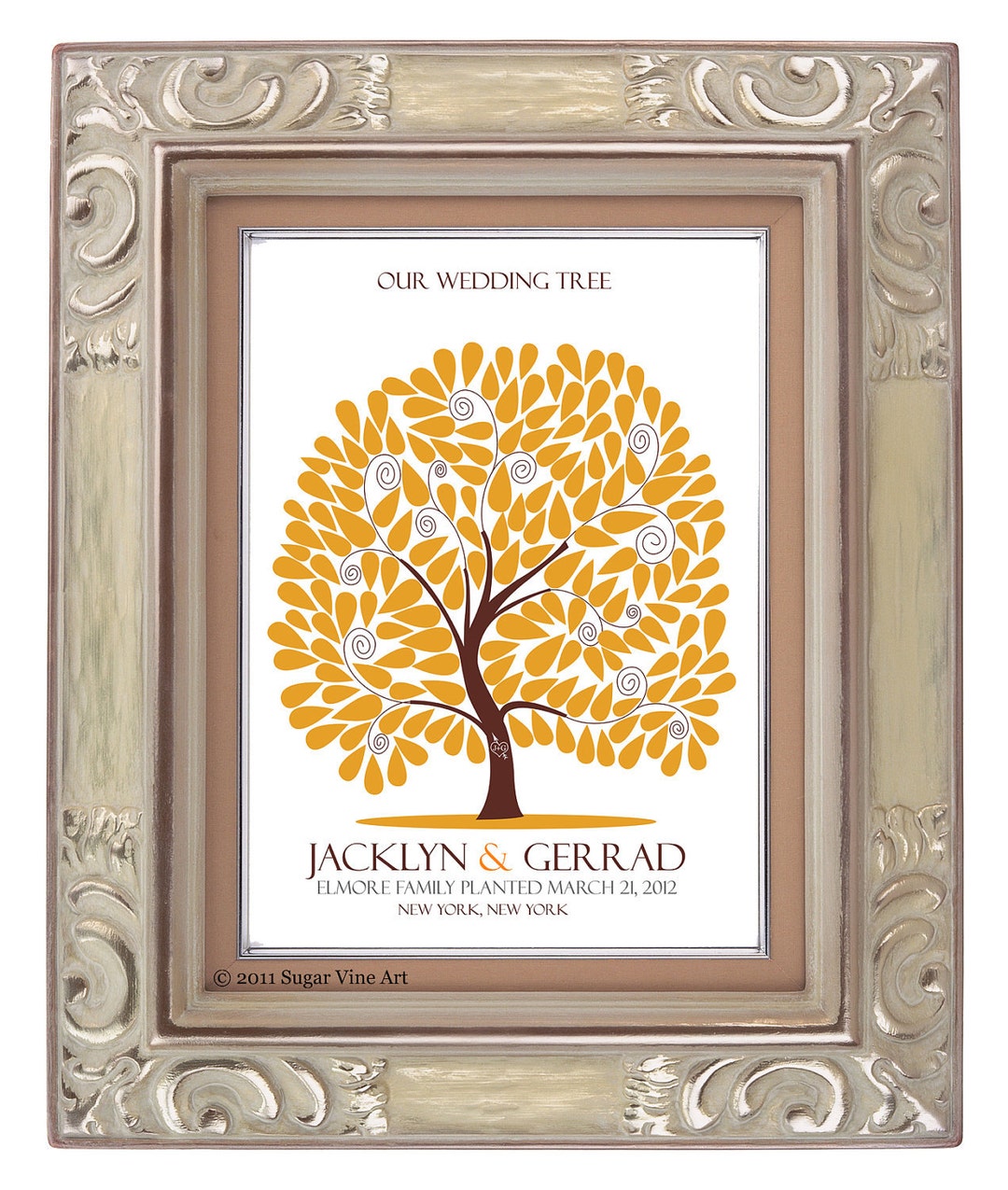 WEDDING SIGNATURE Tree Guest Book, Fingerprint Tree Guest Book ...