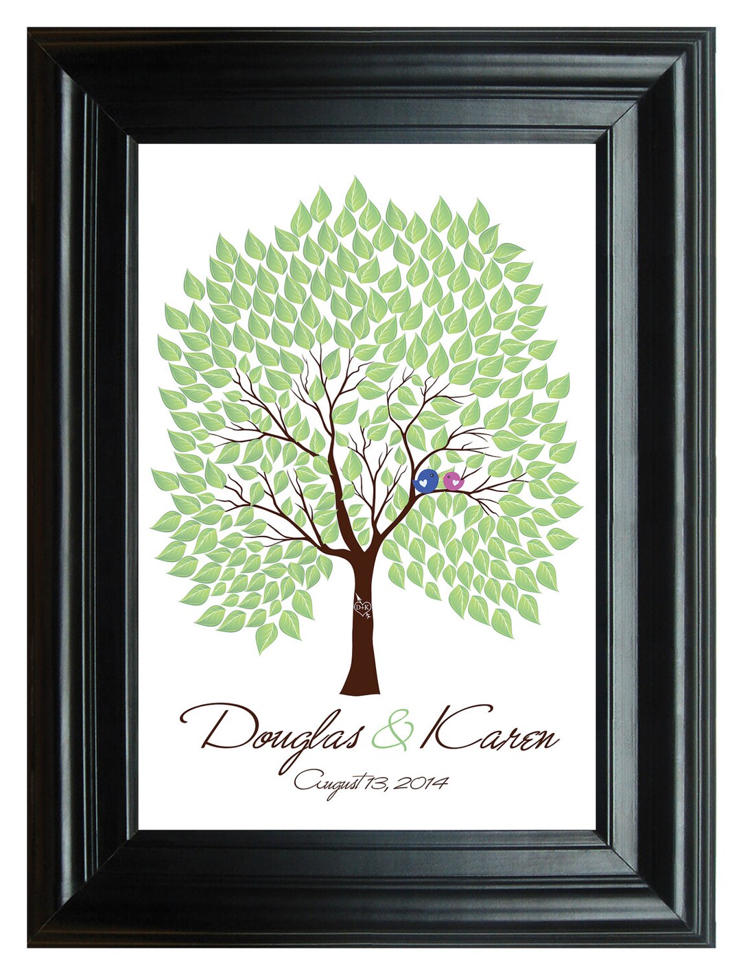 FINGERPRINT GUEST TREE, Summer Signature Wedding Tree, Spring Guest ...