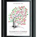 FINGERPRINT GUEST TREE, Original Wedding Tree, Drawn Guest Book Tree ...