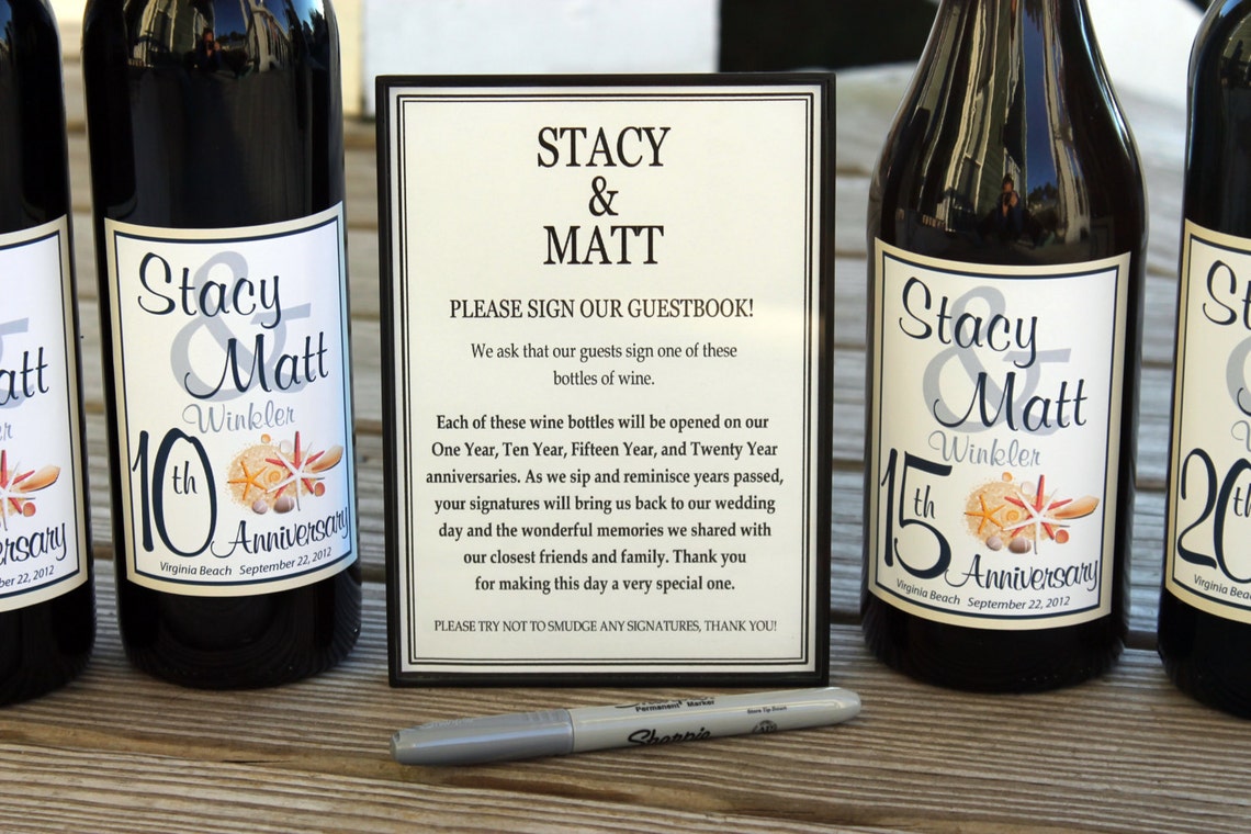 Custom Beach Labels Beach Wedding Labels Wine Bottle Guest - Etsy