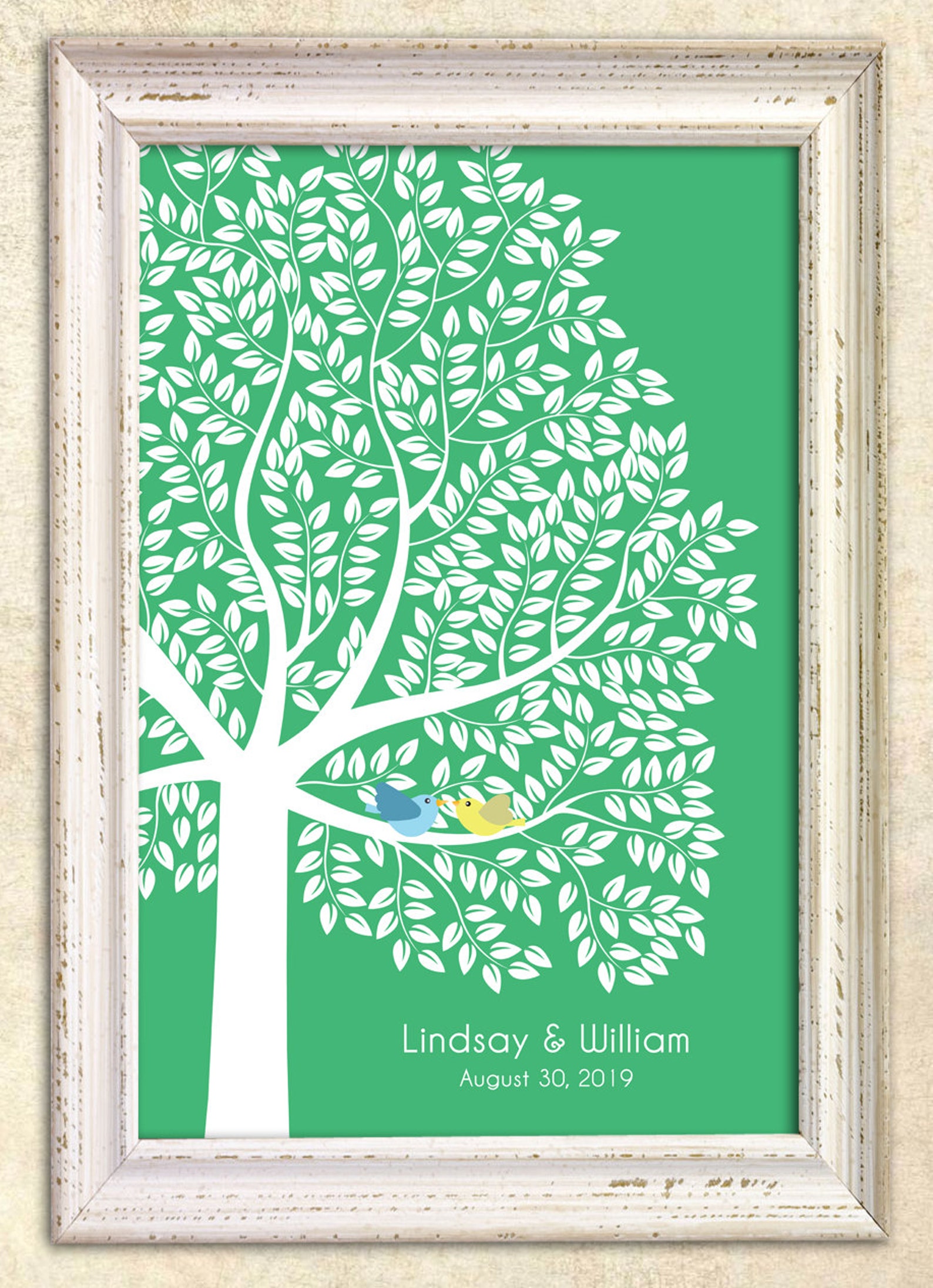 300 Plus guests signature GUEST TREE Unique Wedding Guest | Etsy