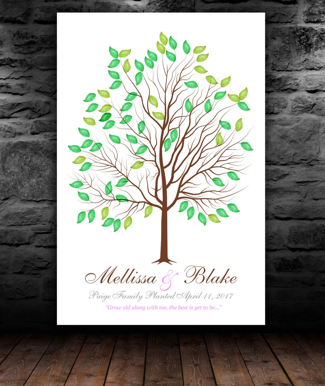 Custom Wedding Guestbook Wedding Tree Guest Book 75 to 100 Prints and ...