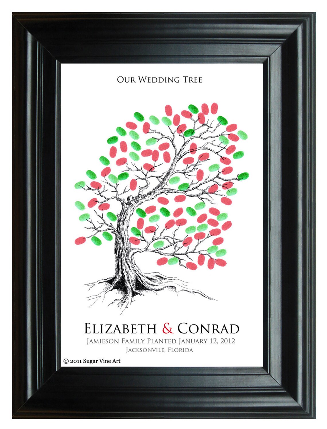 WEDDING TREE GUEST Book Original Wedding Tree Drawn Guest - Etsy