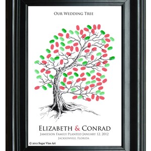 WEDDING TREE GUEST Book, Original Wedding Tree, Drawn Guest Book Tree ...