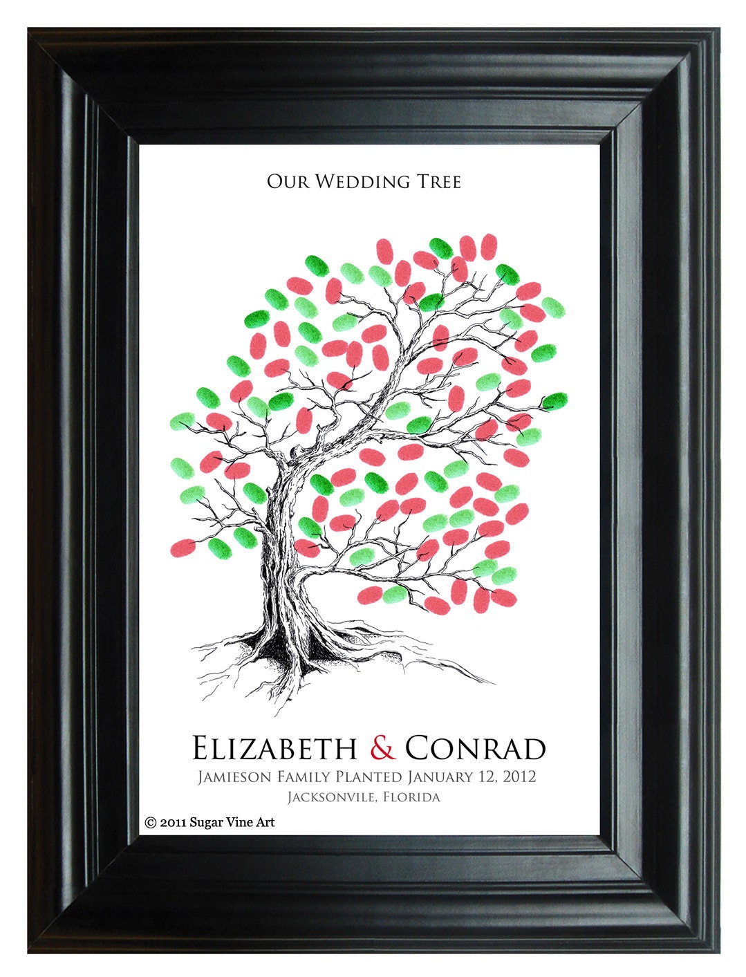 WEDDING TREE GUEST Book Original Wedding Tree Drawn Guest | Etsy