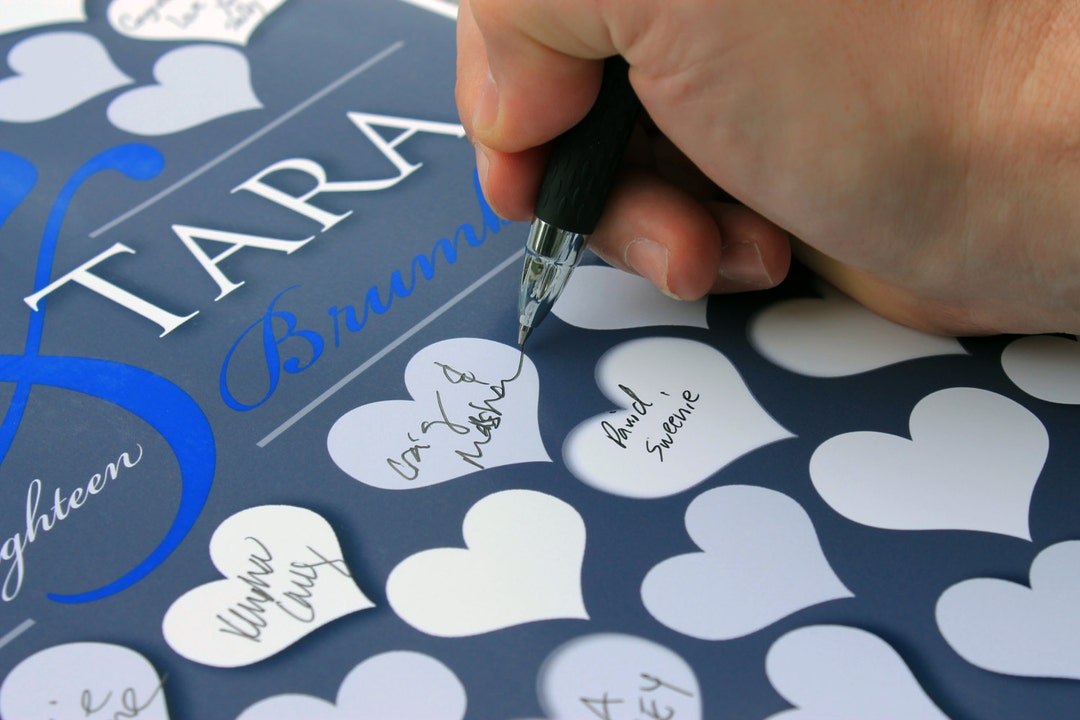 122 Guest Sign in 20x24 | Wedding Memoir Custom Guestbook Poster ...