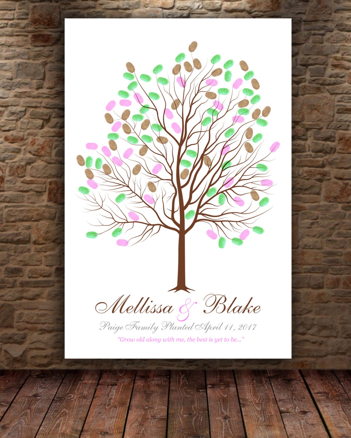 Custom Wedding Guestbook Wedding Tree Guest Book 75 to 100 | Etsy