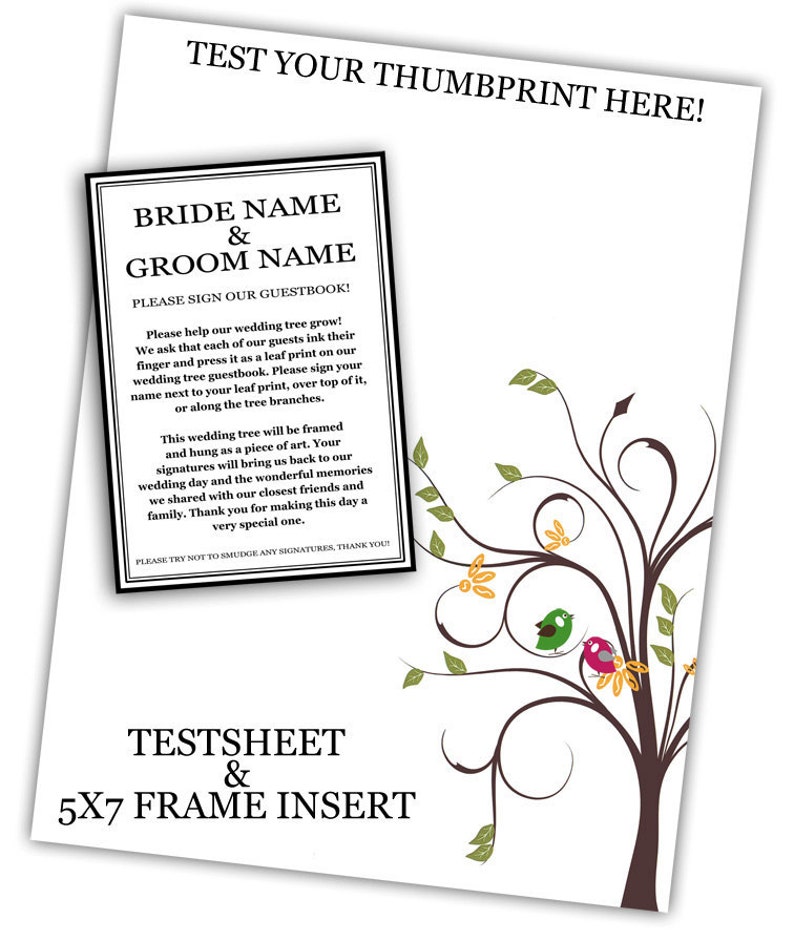 THUMBPRINT TREE Winter Wedding Tree Guest Book Winter | Etsy