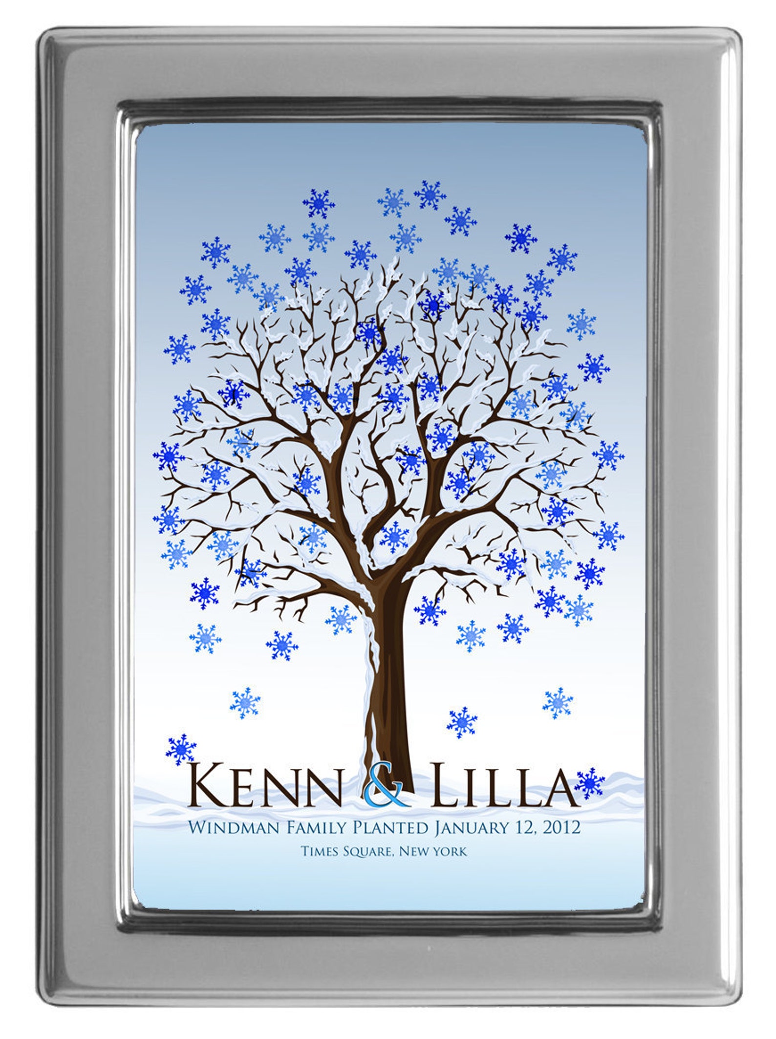 THUMBPRINT TREE Winter Wedding Tree Guest Book Fingerprint - Etsy