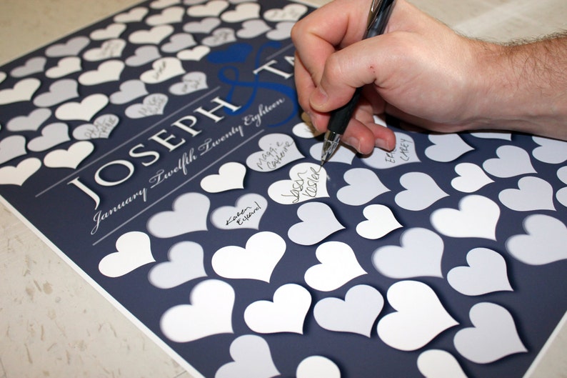 90 Guest Sign in 13x19 Unique Wedding Guest Book Wedding - Etsy