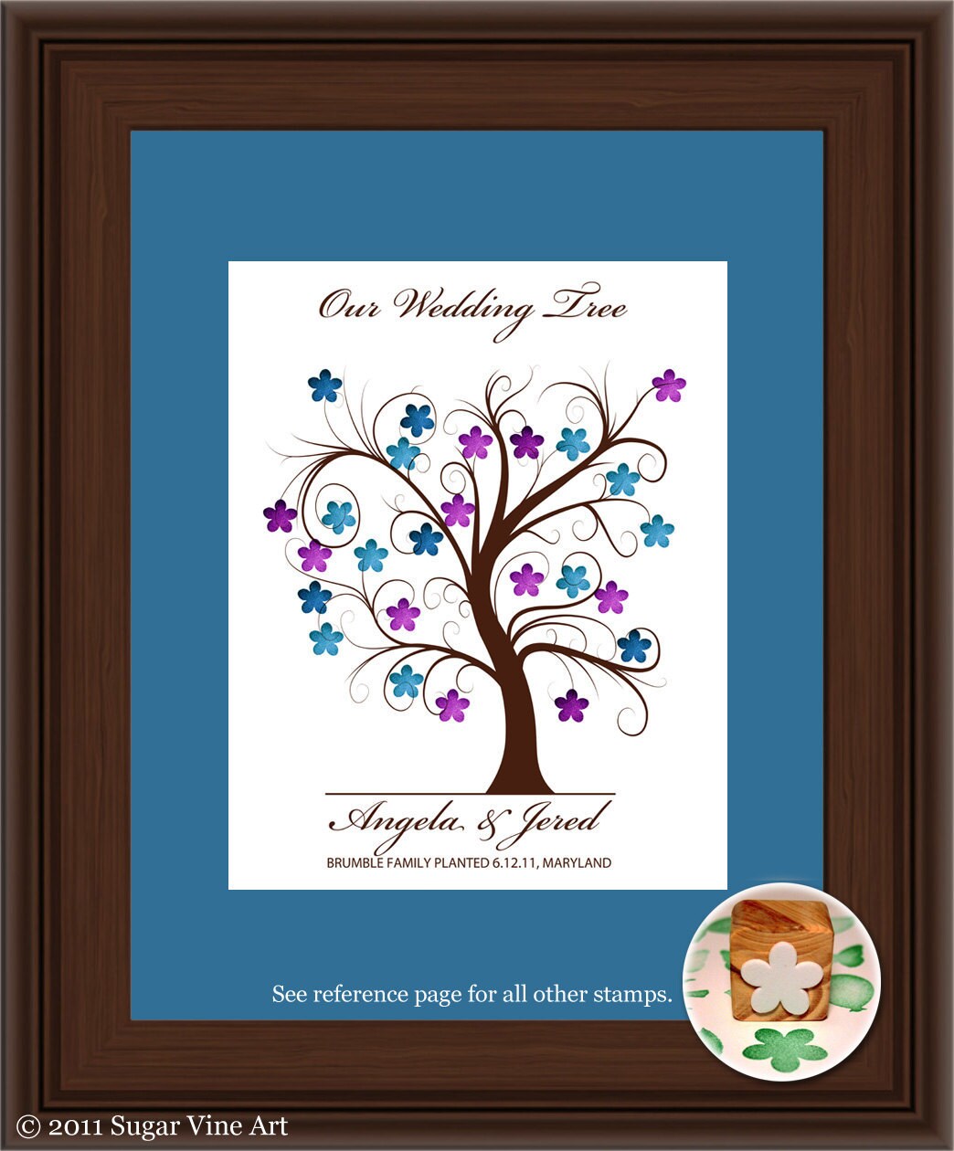 WEDDING TREE GUEST book thumbprint tree fingerprint guest | Etsy