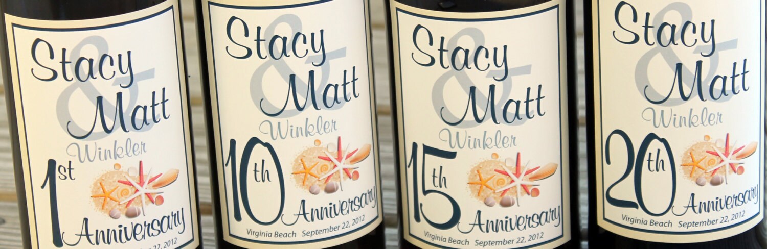Beach Wine Labels Wedding Guest Book Beach wine labels WINE | Etsy