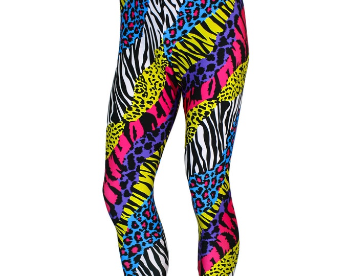 Men's Neon Spandex Animal Print Stretch Pants Leggings - Etsy