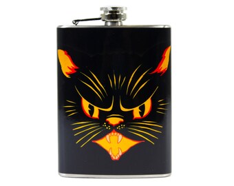 Cat Flask | Etsy