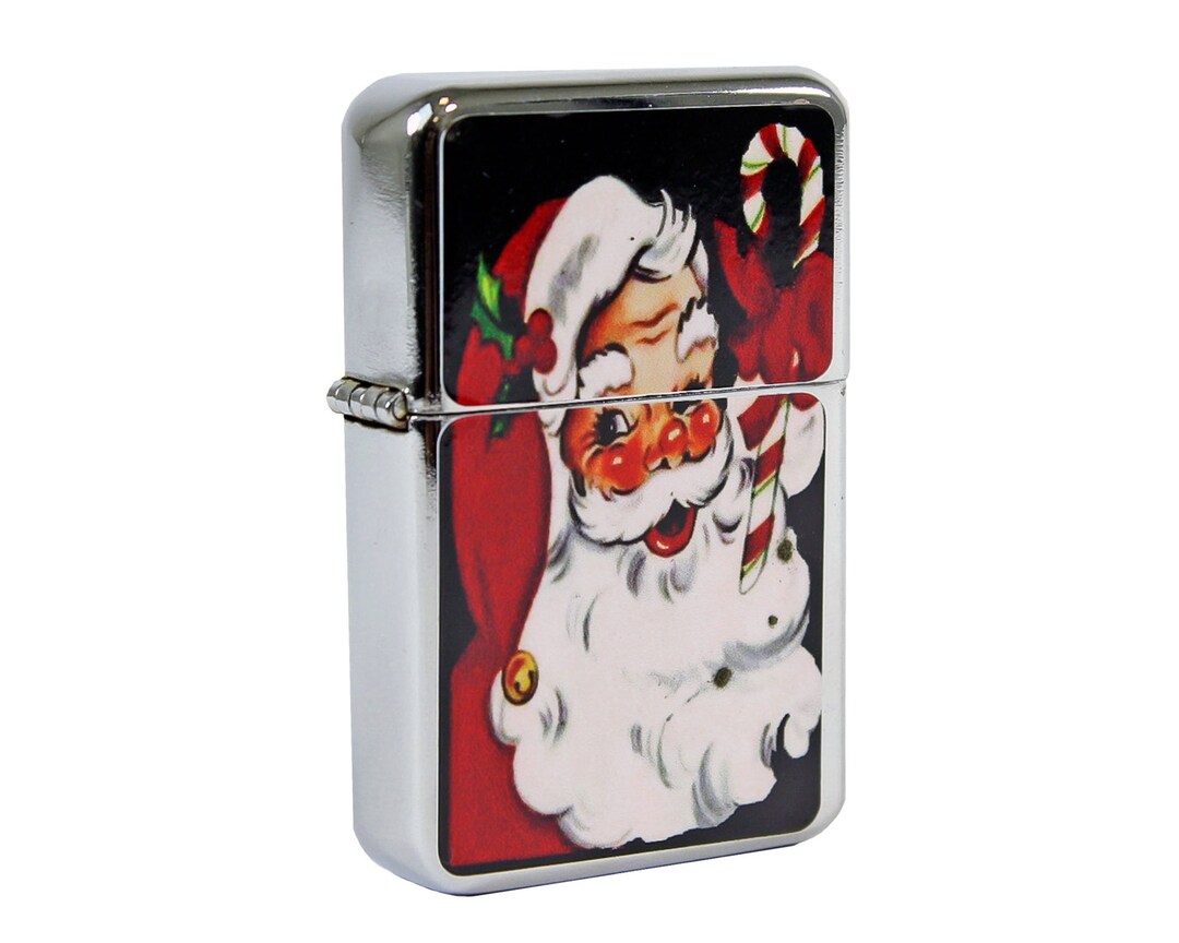 Retro Santa Claus Lighter: Vintage Christmas Postcard Image - Etsy