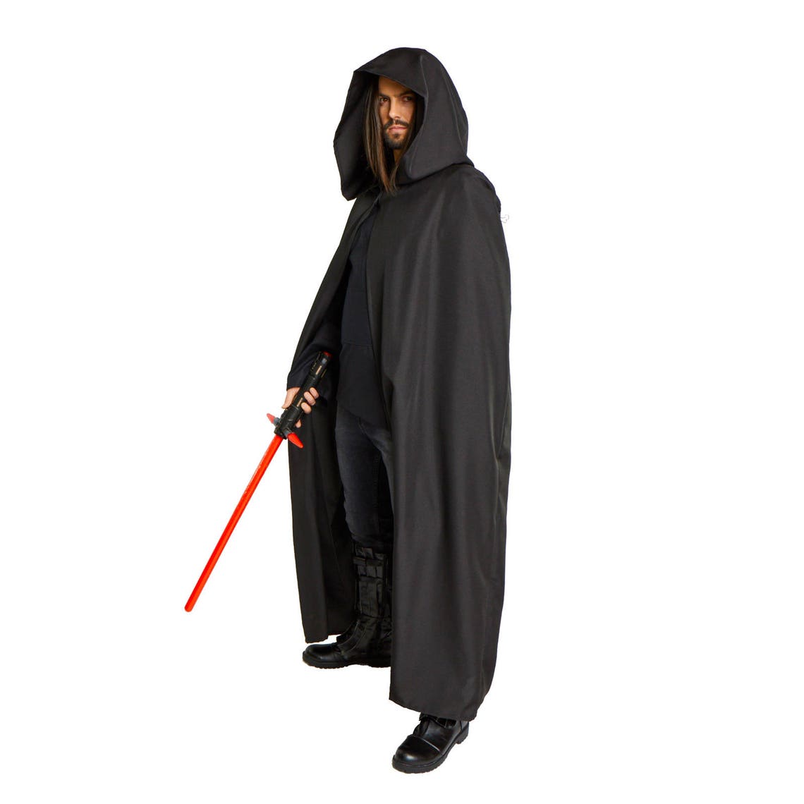Sith Lord Kylo Ren Hooded Cape Costume Cloak Adult Black | Etsy