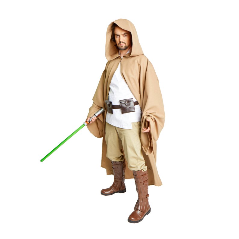 Men's JEDI Costume Cloak Monk Robe Beige | Etsy