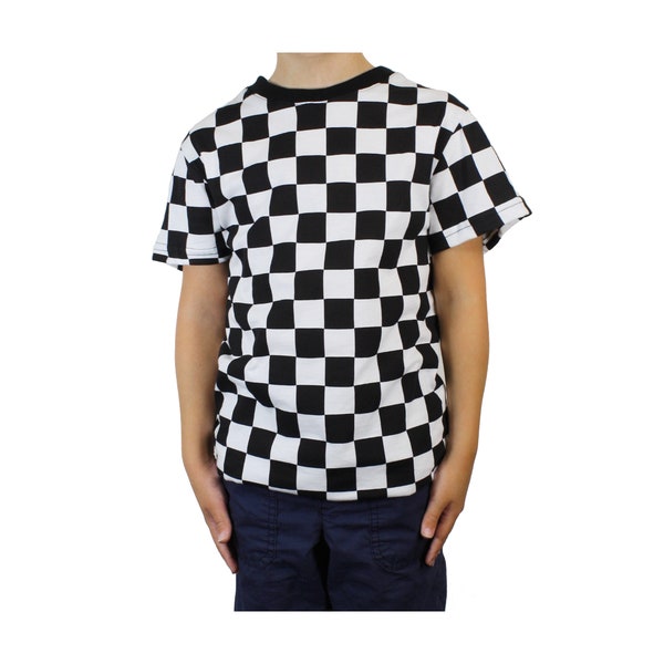 Black and White Checkered Shirt - Etsy